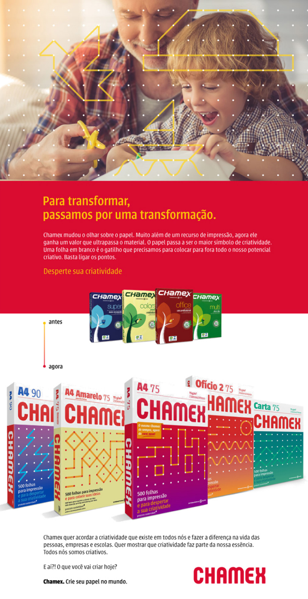 PAPEL A4 210X297 75GRS CHAMEX PCT C/300FLS - Papelmax Papelaria