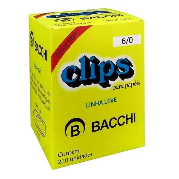 Clips Bacchi Nº6/0 Galvanizado Linha Leve Caixa com 220 UN - Gimba