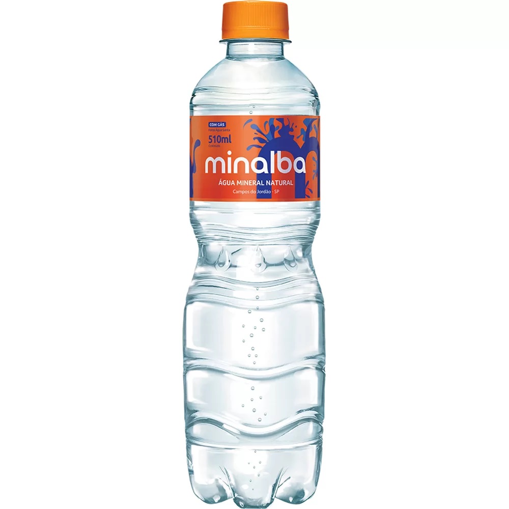 Água Mineral Minalba com Gás 510ml 1 UN - Gimba