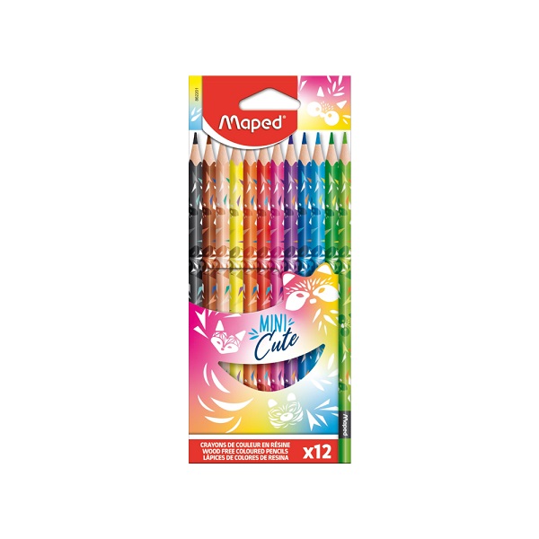 Lápis de Cor Maped Mini Cute 12 Cores CX C/12 UN - Gimba