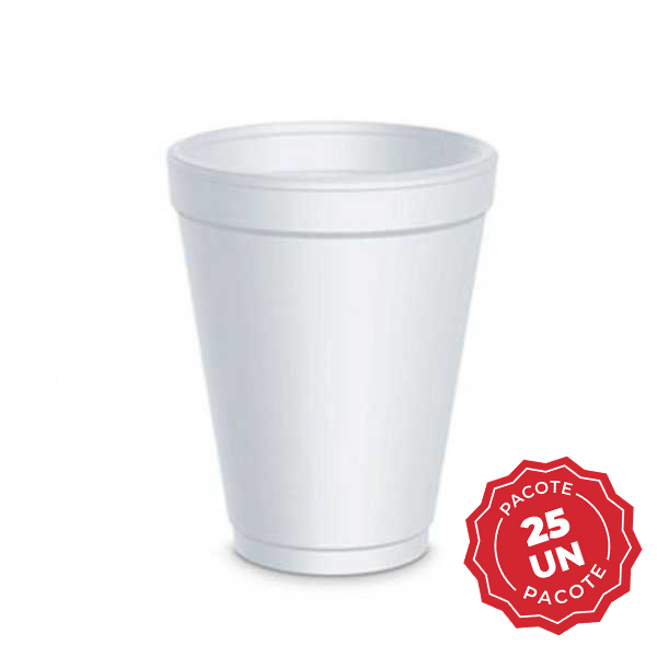 Copo Térmico EPS Copobras 300ml Branco PCT C/25 UN - Gimba